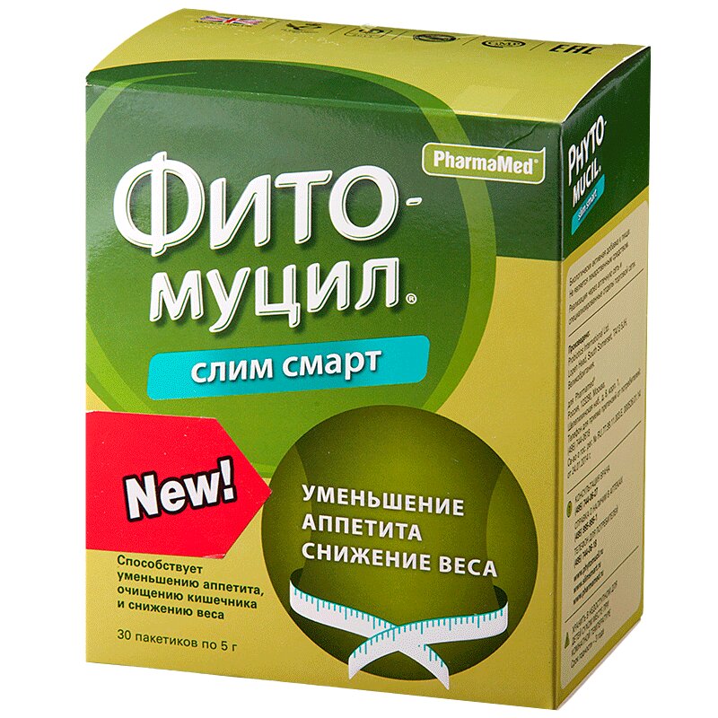 Фитомуцил Слим Смарт порошок для приема внутрь 5 г 30 шт цена, купить в ...