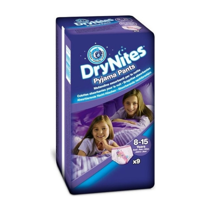 Huggies DryNites подгузники-трусики для девочек 8-15 лет/27-57 кг 9 шт ...